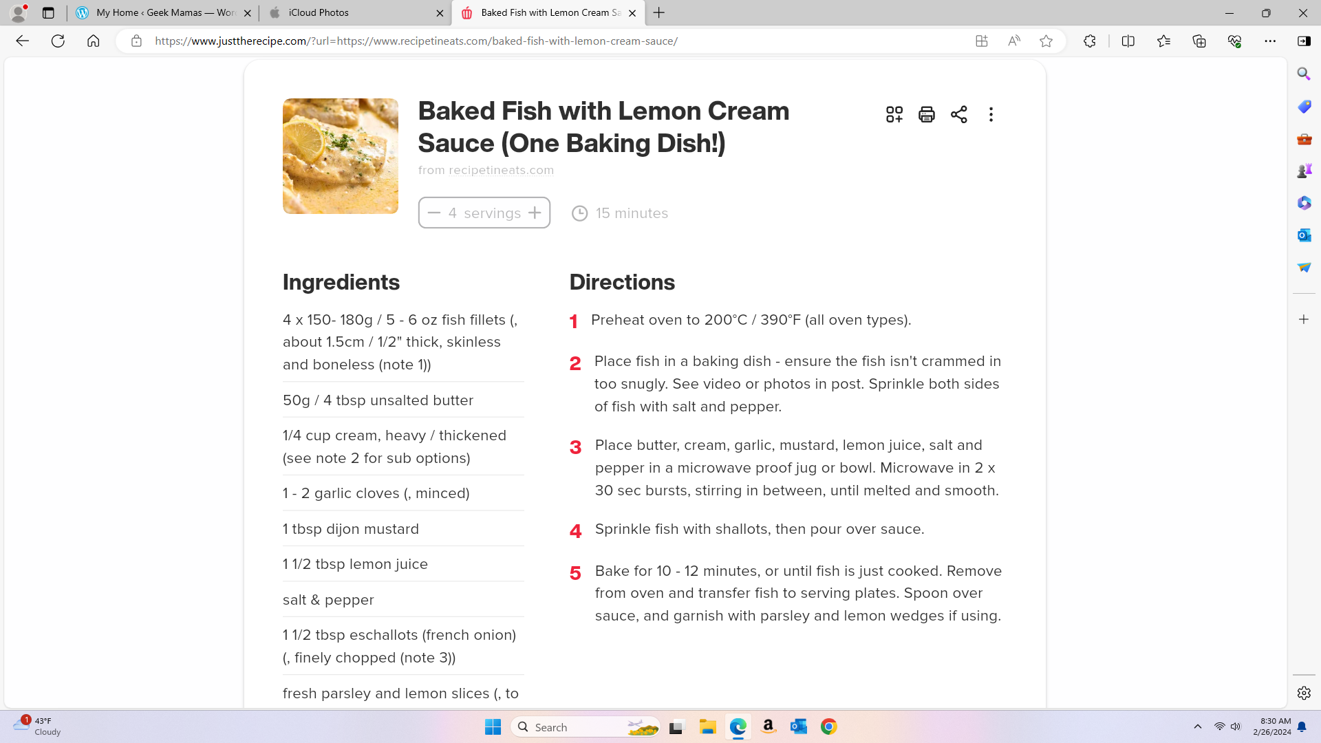 Just the Recipe Cuts the Clutter from Cooking Blogs Posts - Momtastic ...