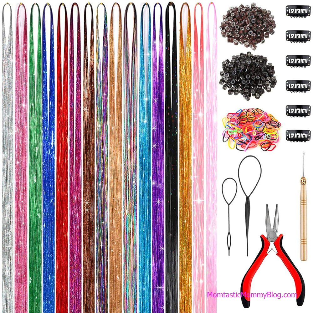 I Tried Tinsel Extensions, AKA Fairy Hair – Momtastic Mommy Blog